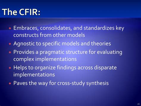 Ppt Use Of The Cfir In Va Implementation Research Powerpoint