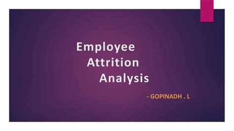 Employee Attrition Analysis Churn Prediction Pptx