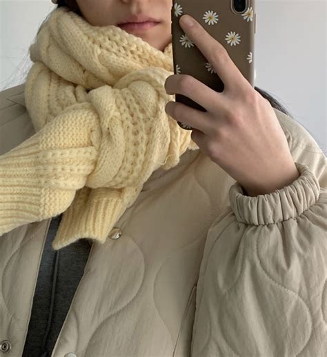 4color 소프트 뜨개 도톰 니트 꽈배기 목도리 머플러 롱