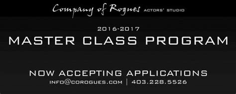 Educational Opportunity Calgary Master Class Program Company Of Rogues Theatre Alberta Educational Opportunity Calgary Master Class Program Company Of Rogues Theatre Alberta
