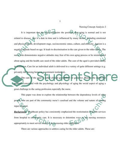 Nursing Concept Analysis Essay Example Topics And Well Written Essays 2250 Words