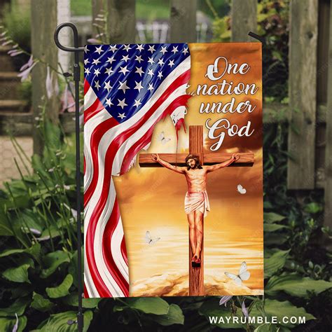 Stunning Flag Jesus On The Cross Watercolor Us Flag One Nation Unde Wayrumble