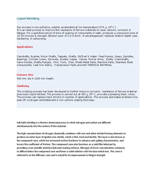 Liquid Nitriding Pdf Heat Treating Steel