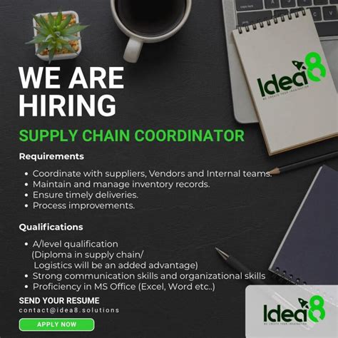 Supply Chain Coordinator Jobseekerlk