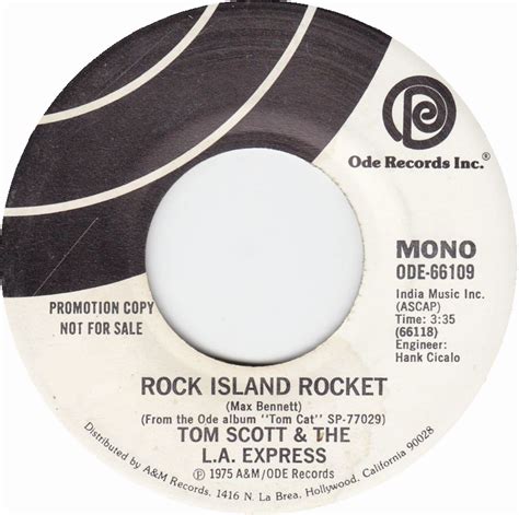 Tom Scott And The La Express Rock Island Rocket Mono Rock