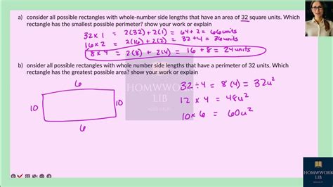 Math Consider All Possible Rectangles With Whole Number Side