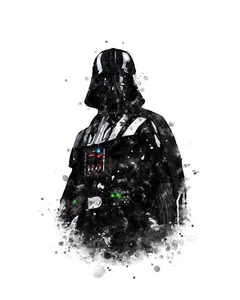 Star Wars Watercolor Yoda Darth Vader Printable Art Sith Etsy