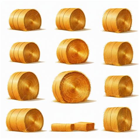 A Series Of Wooden Objects With A White Background Premium Ai Generated Vector