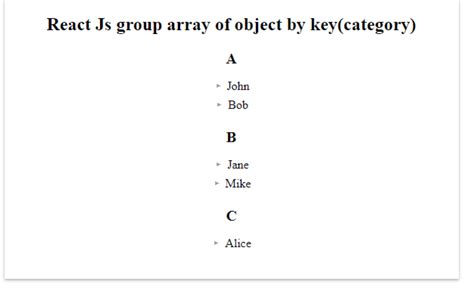 React Group Array Of Objects By Key Array Prototype Reduce