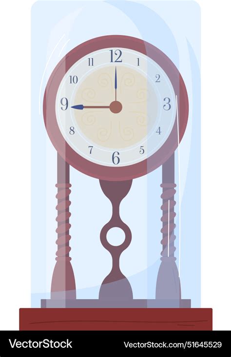 Vintage Mantel Clock Classical Desk Royalty Free Vector