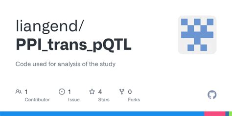Github Liangendppitranspqtl Code Used For Analysis Of The Study
