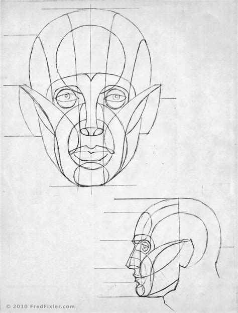 Reilly Method Head Figure Drawing Sketches Drawing Heads