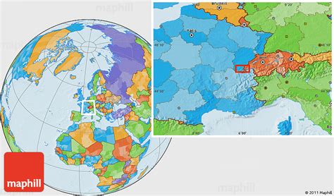 Political Location Map Of Crassier