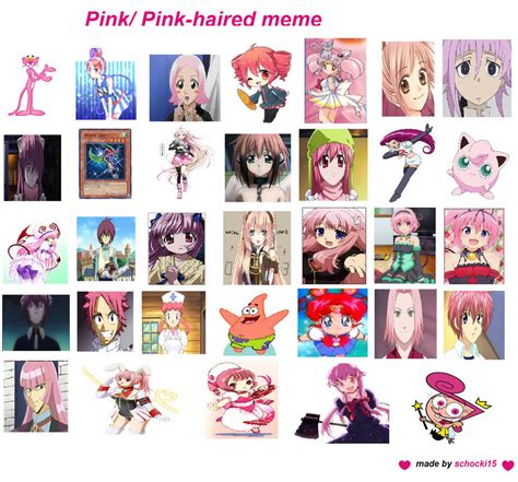 My Favorite Pink Haired Characters By Schocki15 On Deviantart