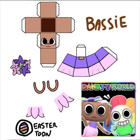 Bassie Papercraft Easter Toon Bassie мир денди Искусство для комнат