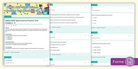 Nwea Map Style Science Practice Test Grades 2 5 Test 1