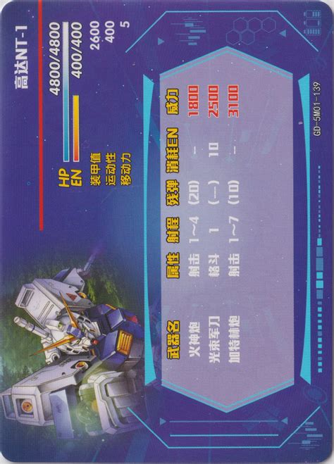 Rx 78nt 1 Gundam Nt 1 Gd 5m01 139 Trading Card Archives