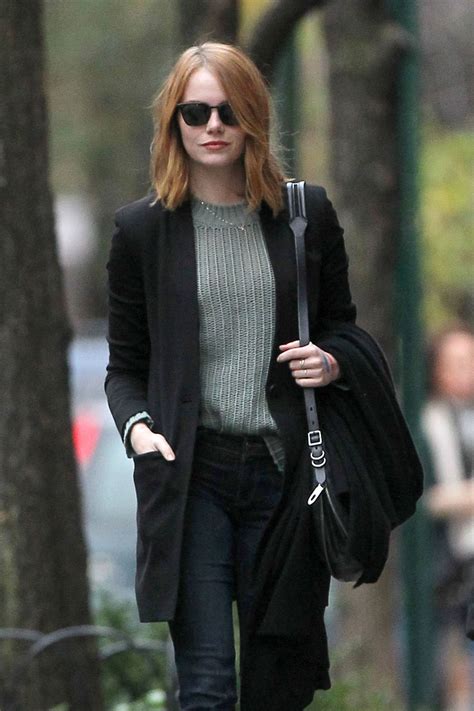 Emma Stone Casual Style New York City 11 18 2015 • Celebmafia