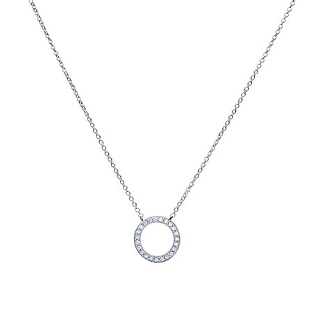 Eternity Circle Necklace Silver