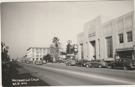 Vintage Rppc Street Scene Watsonville Calif Signage Vintage Cars