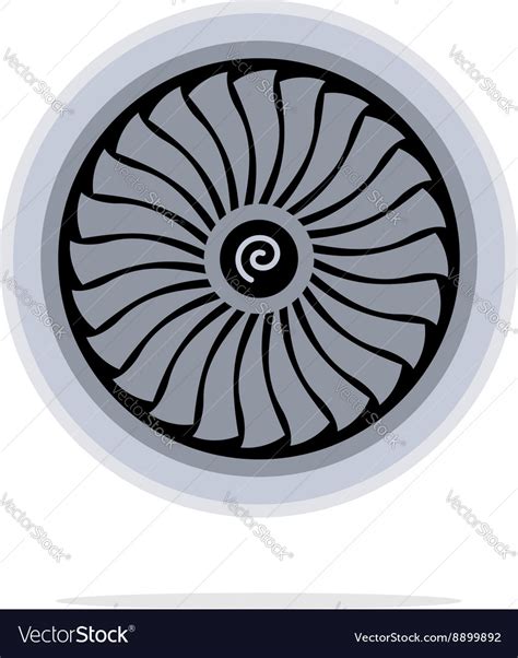 Jet Engine Turbine Royalty Free Vector Image Vectorstock