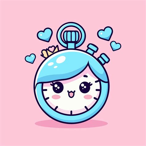 Cute Stopwatch Timer Icon Illustration 37739930 Vector Art At Vecteezy