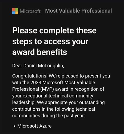 Daniel Mcloughlin On Linkedin Azure Mvp Mvpbuzz 60 Comments