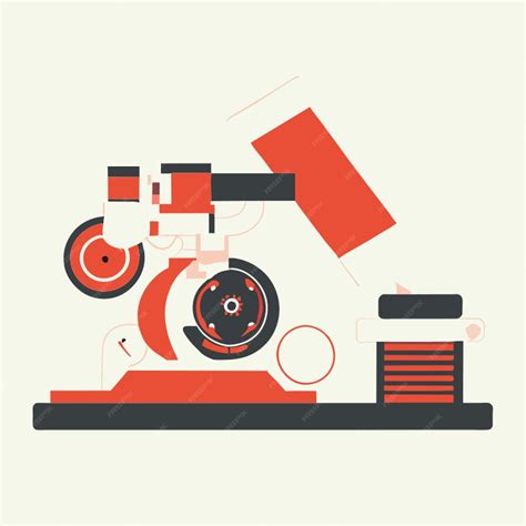 Electron Microscopy Imaging Vector Illustration Flat 2 Premium Ai