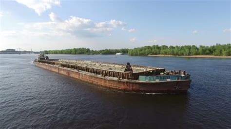 Cargo Ship Freighter On River — Stock Video © Mrbokevideo1 112854004