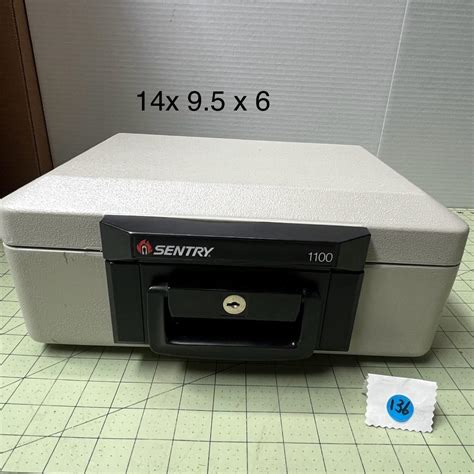 Sentry Fire Safe 1100 Fireproof Security Chest W Key Portable With Handle