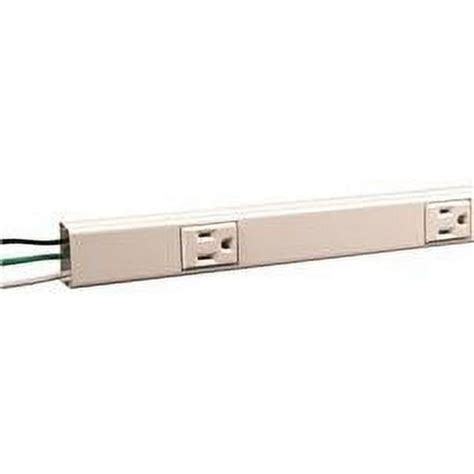 Plugmold Multi Outlet Strip 6 Single 15 Amp Outlets Steel Ivory
