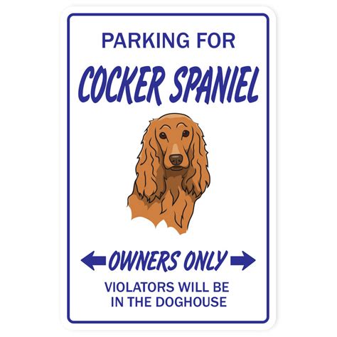 Signmission Cocker Spaniel Novelty Sticker Dog Pet Parking Decals Gun