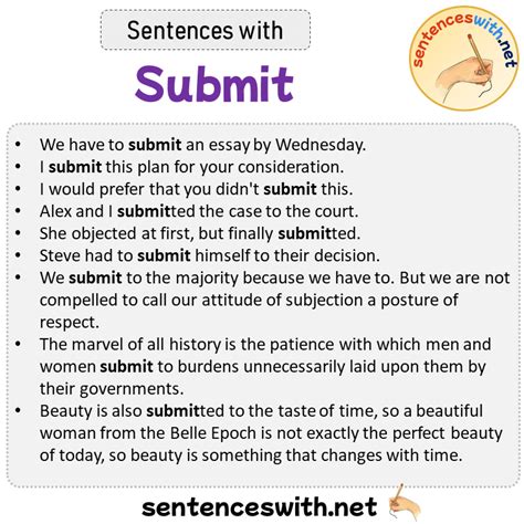 Sentences With Submit Sentences About Submit Sentenceswithnet