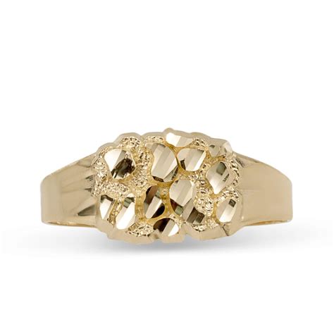 Womens Nugget Rings Real Gold Jewelry Bayam Jewelry