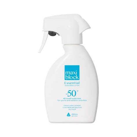 Maxiblock Essential Sunscreen Lotion Spray Spf 50 250ml Buy Online