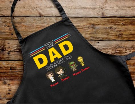 Personalized Dad Apron Funny Fathers Day T Dad Life Etsy
