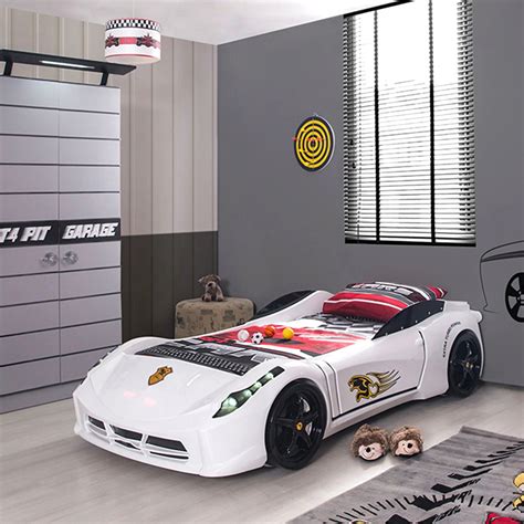 Spyder Twin Race Car Bed Led Lights And Sound Fx Us Car Bed