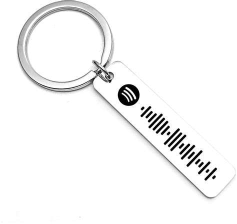 Custom Scannable Spotify Code Keychain Personalized Spotify Music For