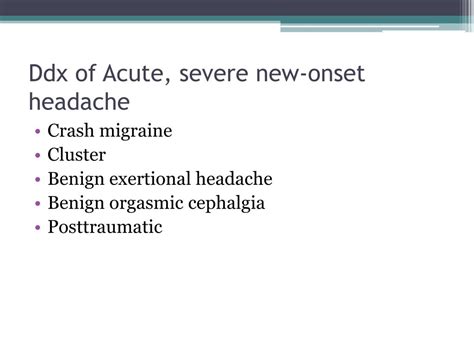 Ppt Secondary Headaches Powerpoint Presentation Free Download Id