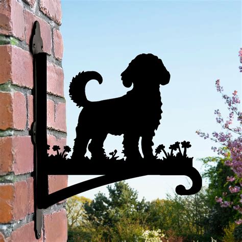 Cockapoo Silhouette Metal Hanging Bracket Plant Stand