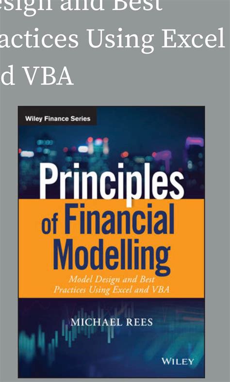 principles of financial modelling model design and best practices