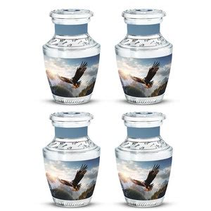 Cremation Urn Blue Valley Eagle Keepsake Drop Urn Elegant Memorial For