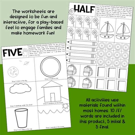 Articulation Home Practice Sheets F By The Speech Smith Tpt