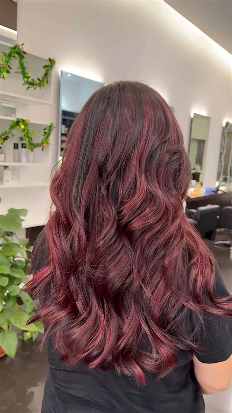 Dark Brown Hair With Red Highlights Black And Red Hair How To Create