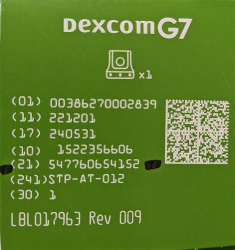 G7 Serial Number Is The Number At 21 On The Box Rdexcom