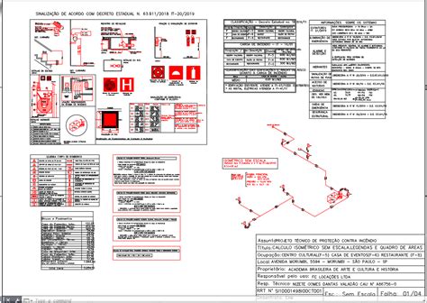 Autocad Cad Fire Protection Plan For Commercial Venues