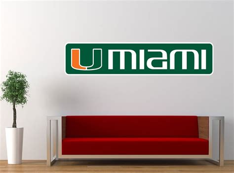 Vinyl Sticker University Of Miami Hurricanes Double Up Die Cut Sticker