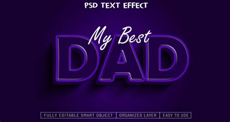 A Purple Poster For Dads Best Dad Premium Psd