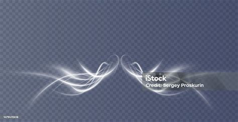 빛나는 흰색 속도선 가벼운 빛나는 효과 추상 모션 라인 가벼운 흔적 파동 화재 경로 추적 라인 자동차 조명 광섬유 및 백열 곡선 돌리기 3차원 형태에 대한 스톡 벡터 아트