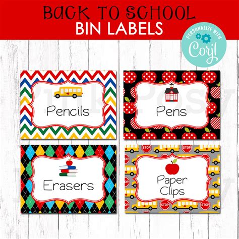 Editable Bin Labels Back To School Classroom Labels Etsy